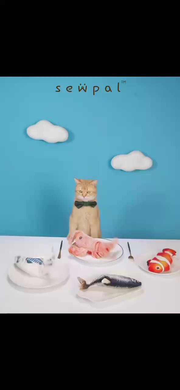 Flopping Fish Cat Toy, Floppy Lobster Cat Toy Electric Moving Cat Toy ...